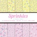 Seamless Sprinkles Patterns, Digital Sprinkle Paper, Donut, Cupcake ...