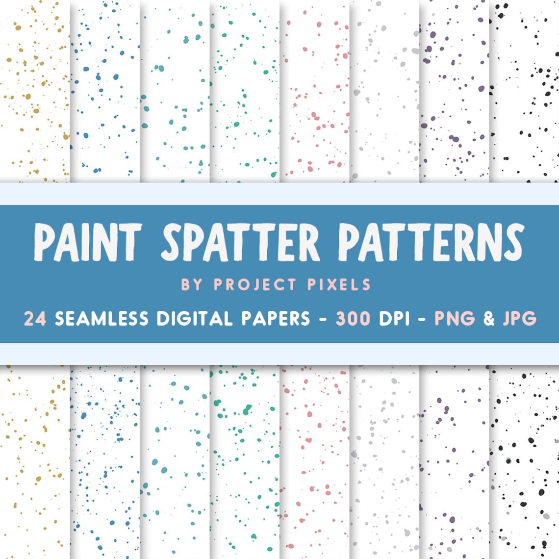 Paint Spatter Patterns Digital Paper Pack Seamless Patterns - Etsy