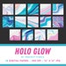 Holo Glow Digital Paper, Iridescent Digital, Rainbow Abstract Paper ...
