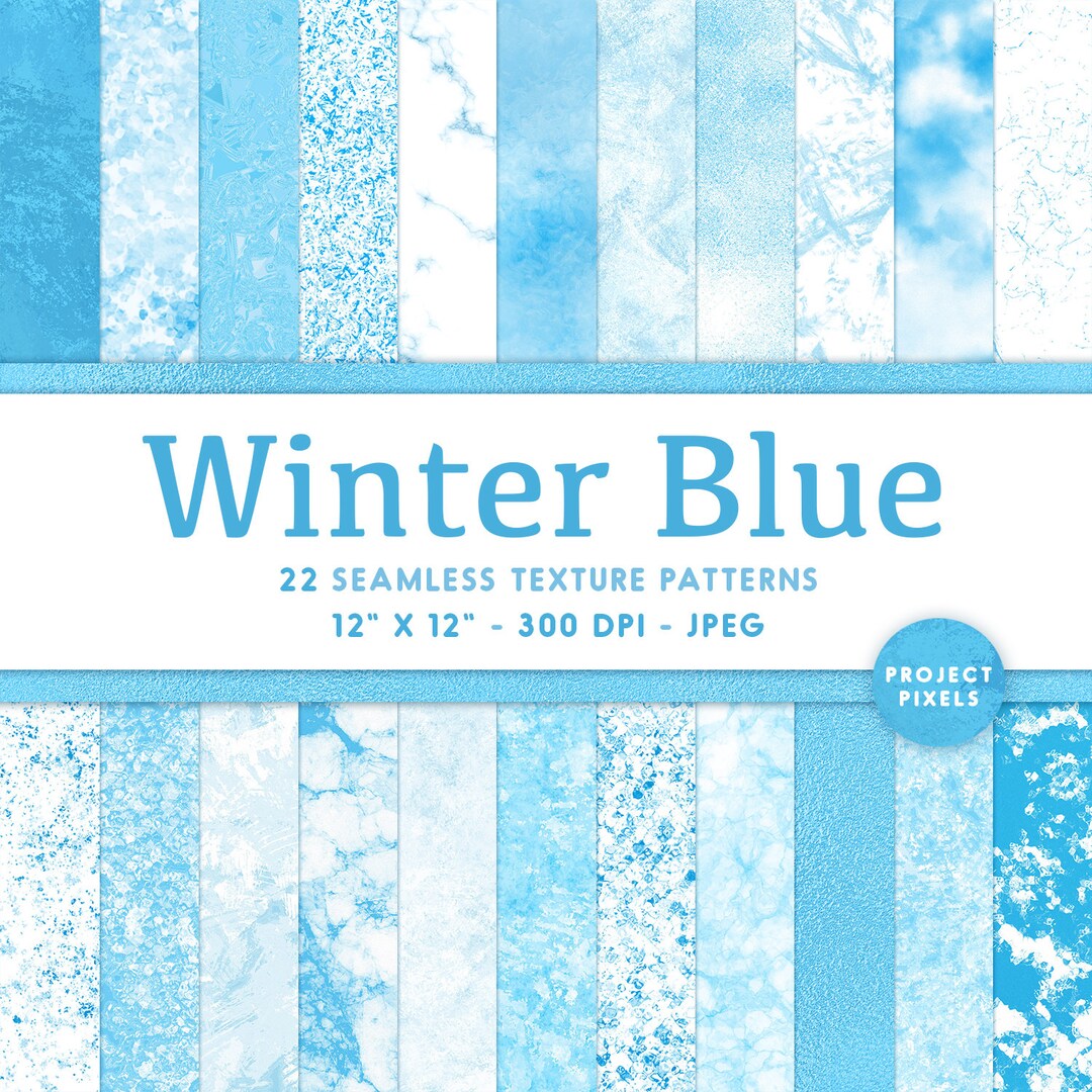 Winter Blue Textures, Seamless Patterns, Digital Paper, Ice Texture ...