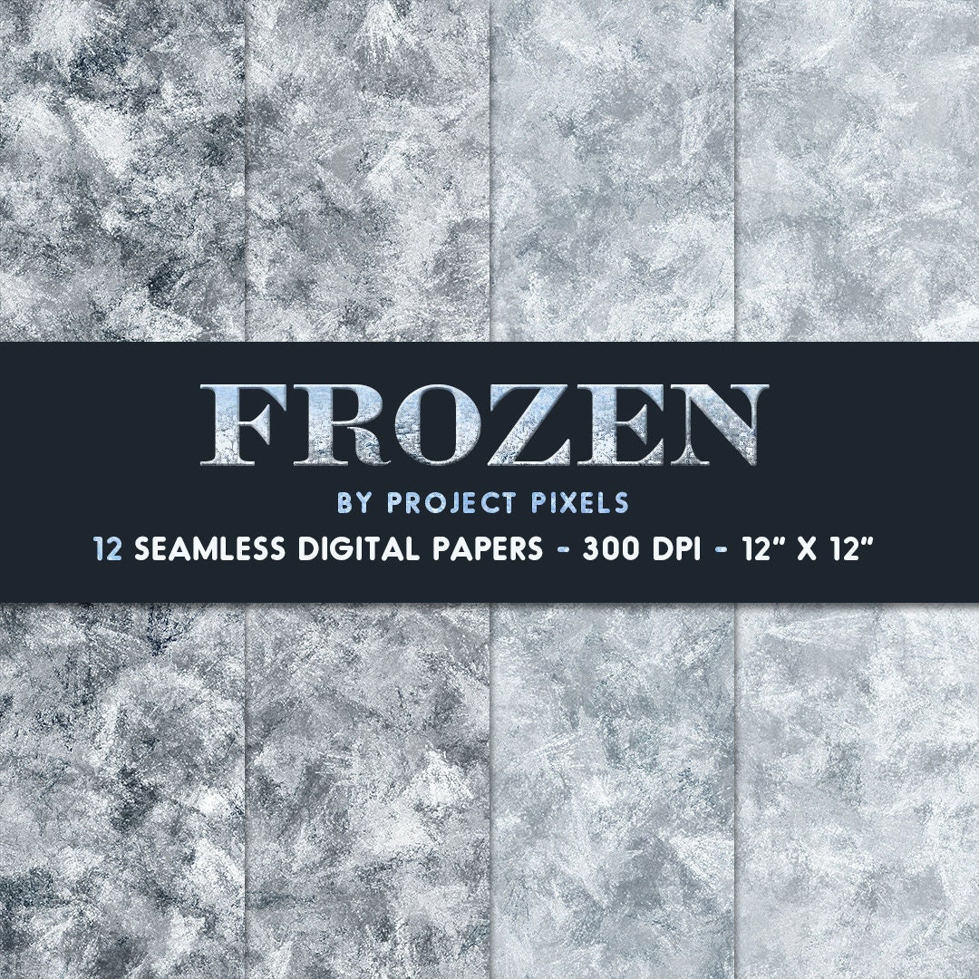 Frozen Digital Paper Ice Texture Winter Art Paper Gradient - Etsy