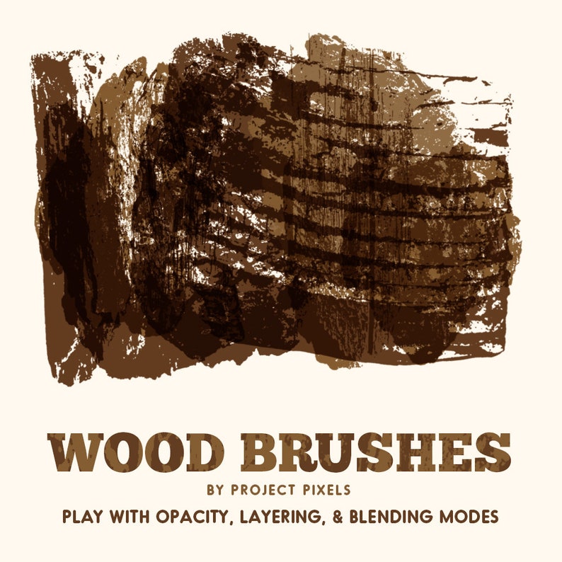 Wood Photoshop Brushes, Wood Texture Clipart, Graphic Design, Wood ...