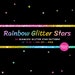 Rainbow Glitter Stars, Seamless Patterns, Digital Paper Pack, Night ...