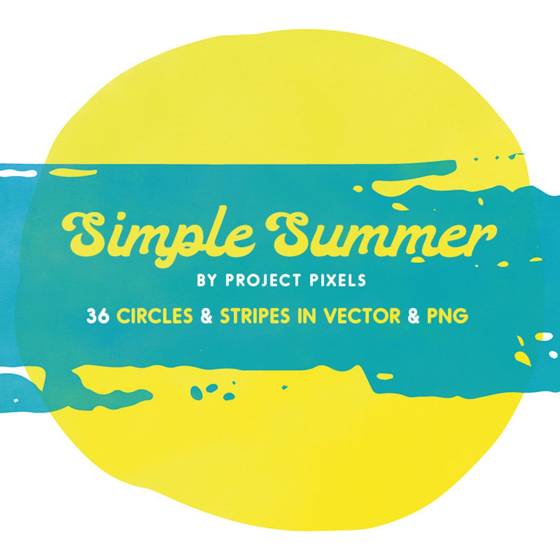 Simple Summer, Graphic Design Pack, Paint Stroke Clip Art, Design ...