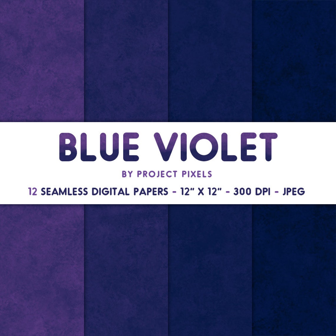 Blue Violet Hues Digital Paper Pack Purple Textures Gradient | Etsy