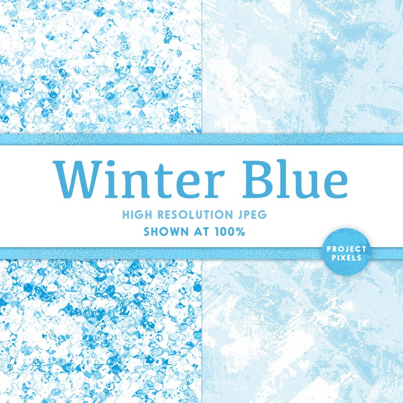 Winter Blue Textures, Seamless Patterns, Digital Paper, Ice Texture ...