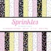 Seamless Sprinkles Patterns, Digital Sprinkle Paper, Donut, Cupcake ...