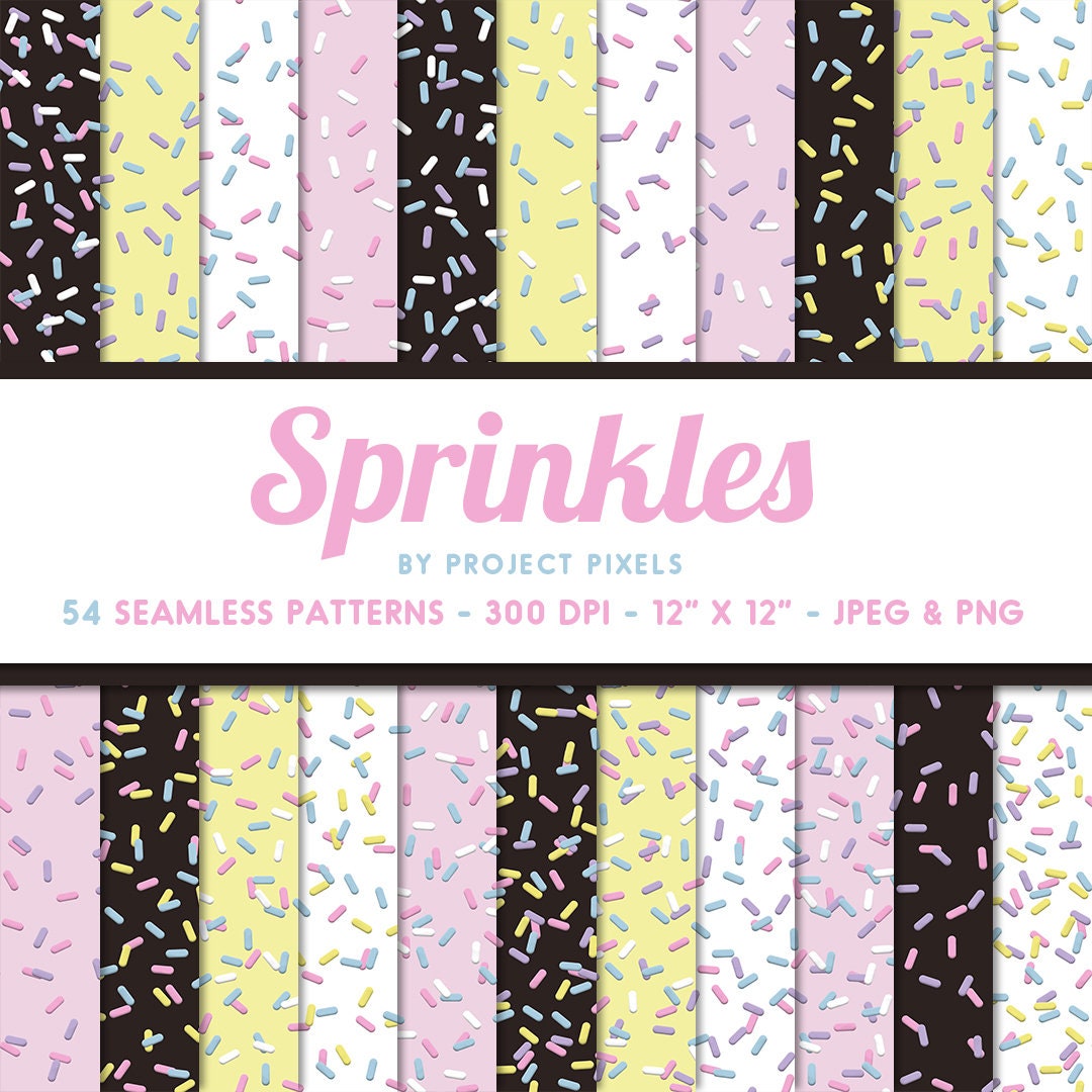 Seamless Sprinkles Patterns Digital Sprinkle Paper Donut - Etsy
