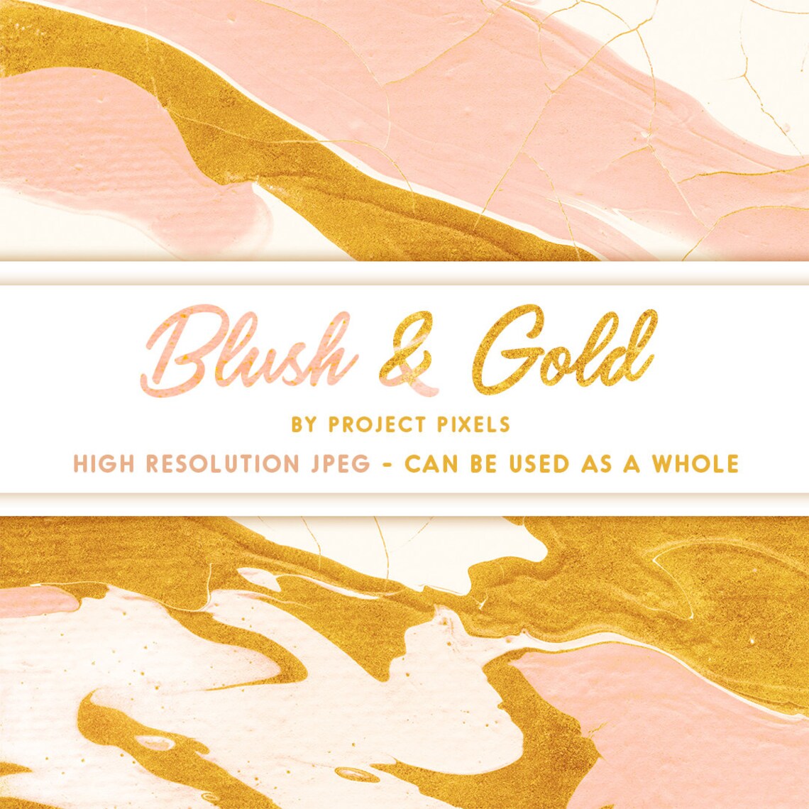 Blush & Gold, Marble Digital Paper, Abstract Paint, Marble Backgrounds ...