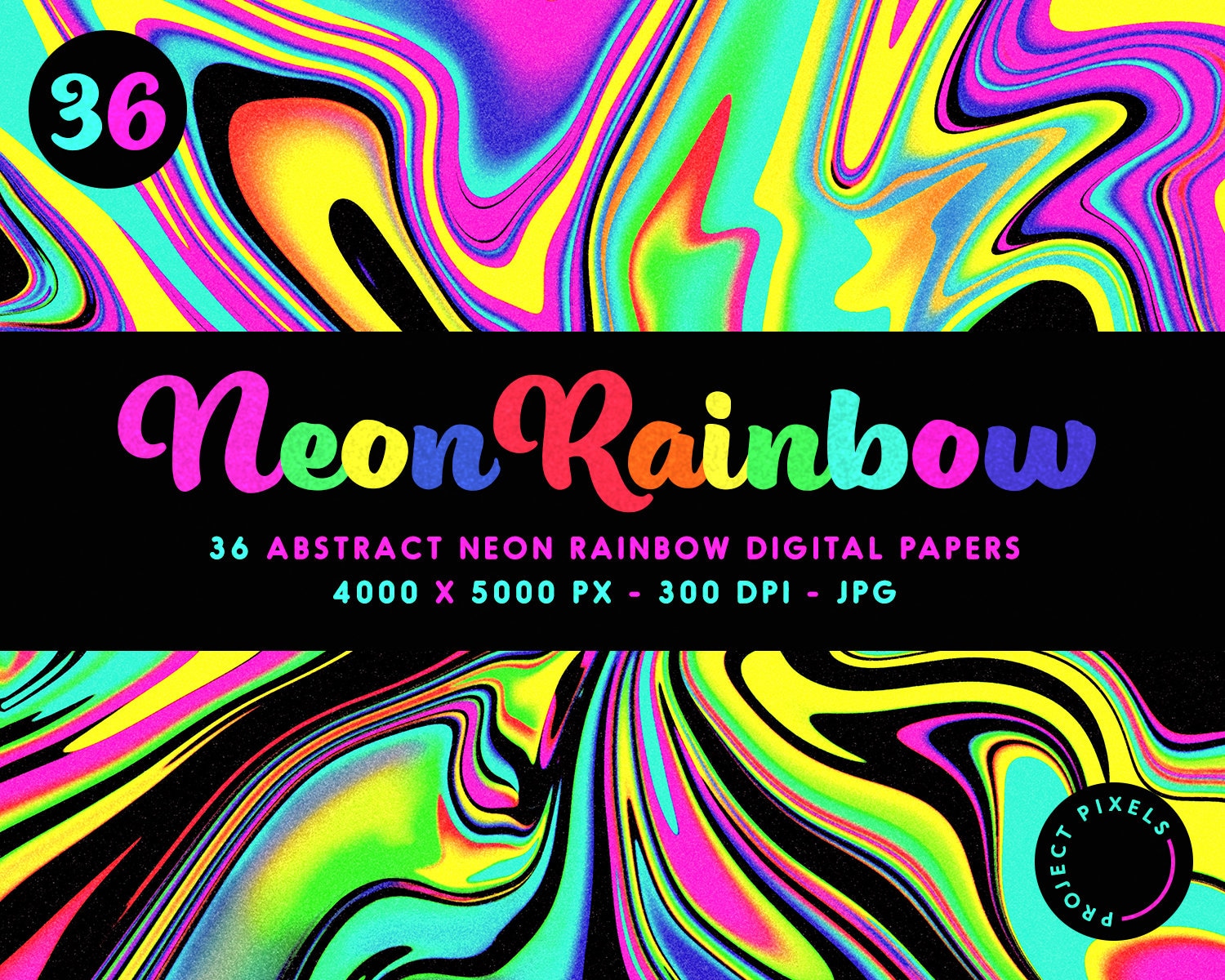 Neon Rainbow, Abstract Glitch Backgrounds, Psychedelic, Trippy, Dreamy ...