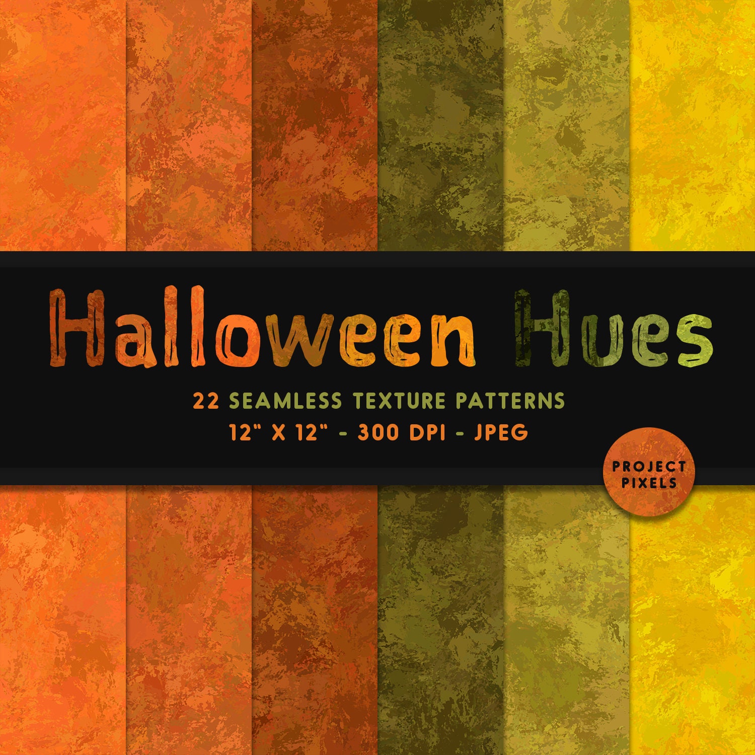 Halloween Hues, Digital Paper Pack, Dark Seamless Texture, Spooky Fall ...