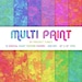 Multi Paint, Digital Paper Pack, Rainbow Paper, Paint Art Texture ...