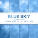 Blue Sky Digital Paper, Soft Paint Texture, Sky Backgrounds, Blue ...