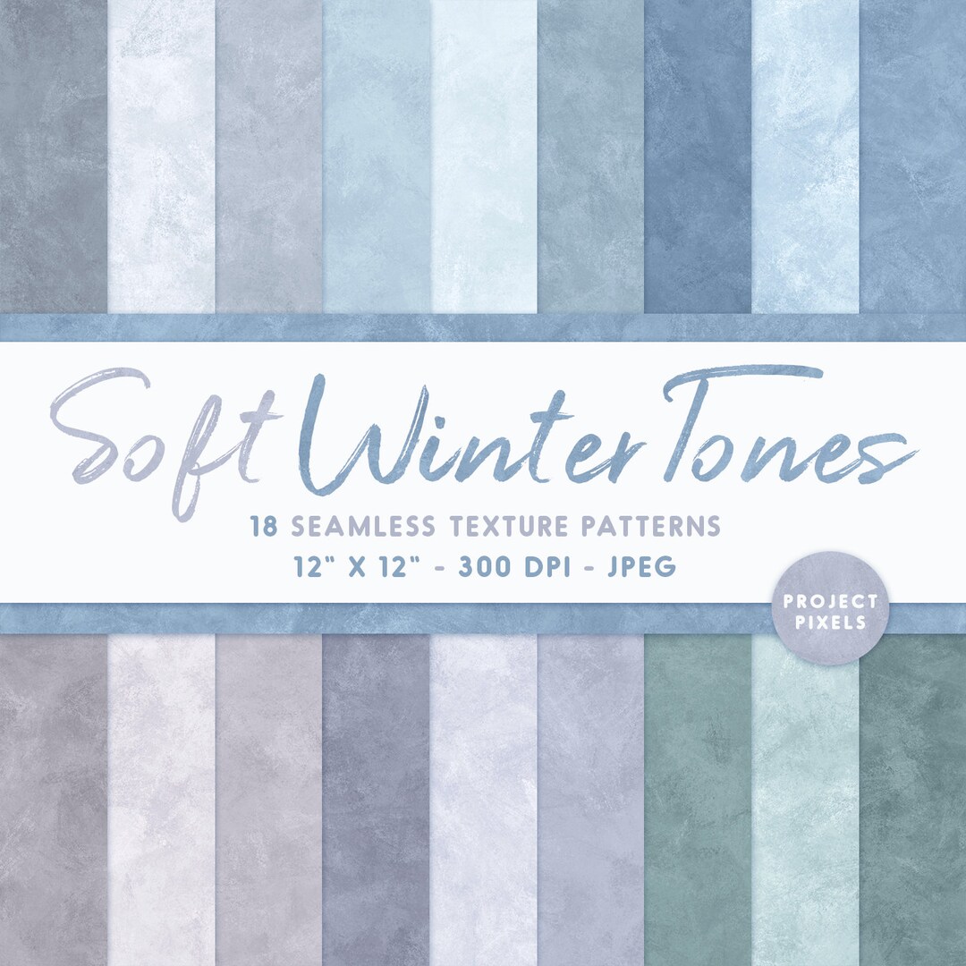 Soft Winter Tones, Seamless Texture Patterns, Digital Paper, Seasonal ...
