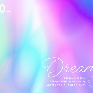 Dream Gradients, Abstract Light Gradient Backgrounds, Dreamy, Neon ...