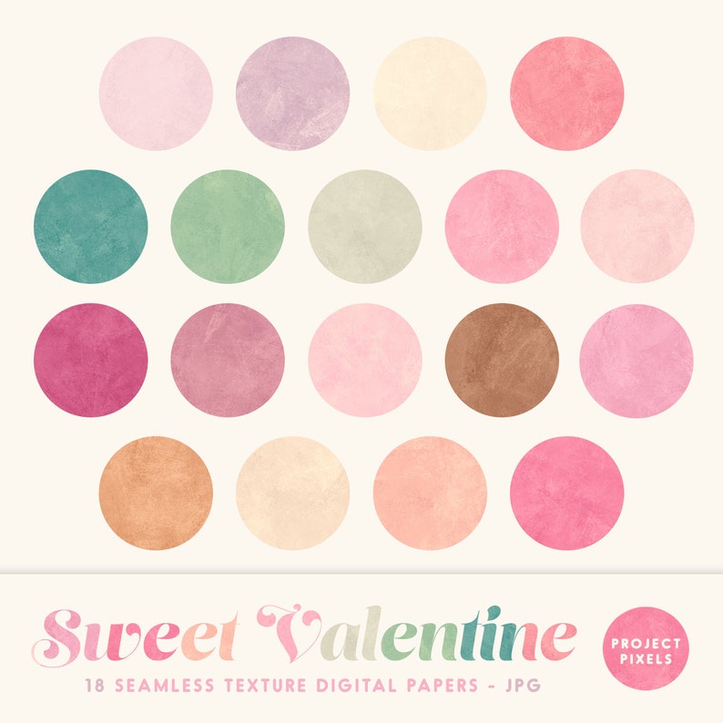 Sweet Valentine Digital Paper, Soft Art Textures, Romantic Colors ...