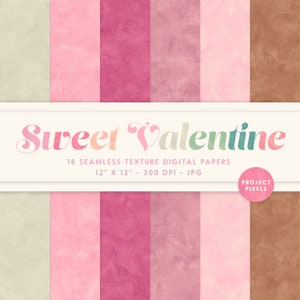 Sweet Valentine Digital Paper, Soft Art Textures, Romantic Colors ...