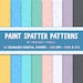 Paint Spatter Patterns, Digital Paper Pack, Seamless Patterns, Texture ...