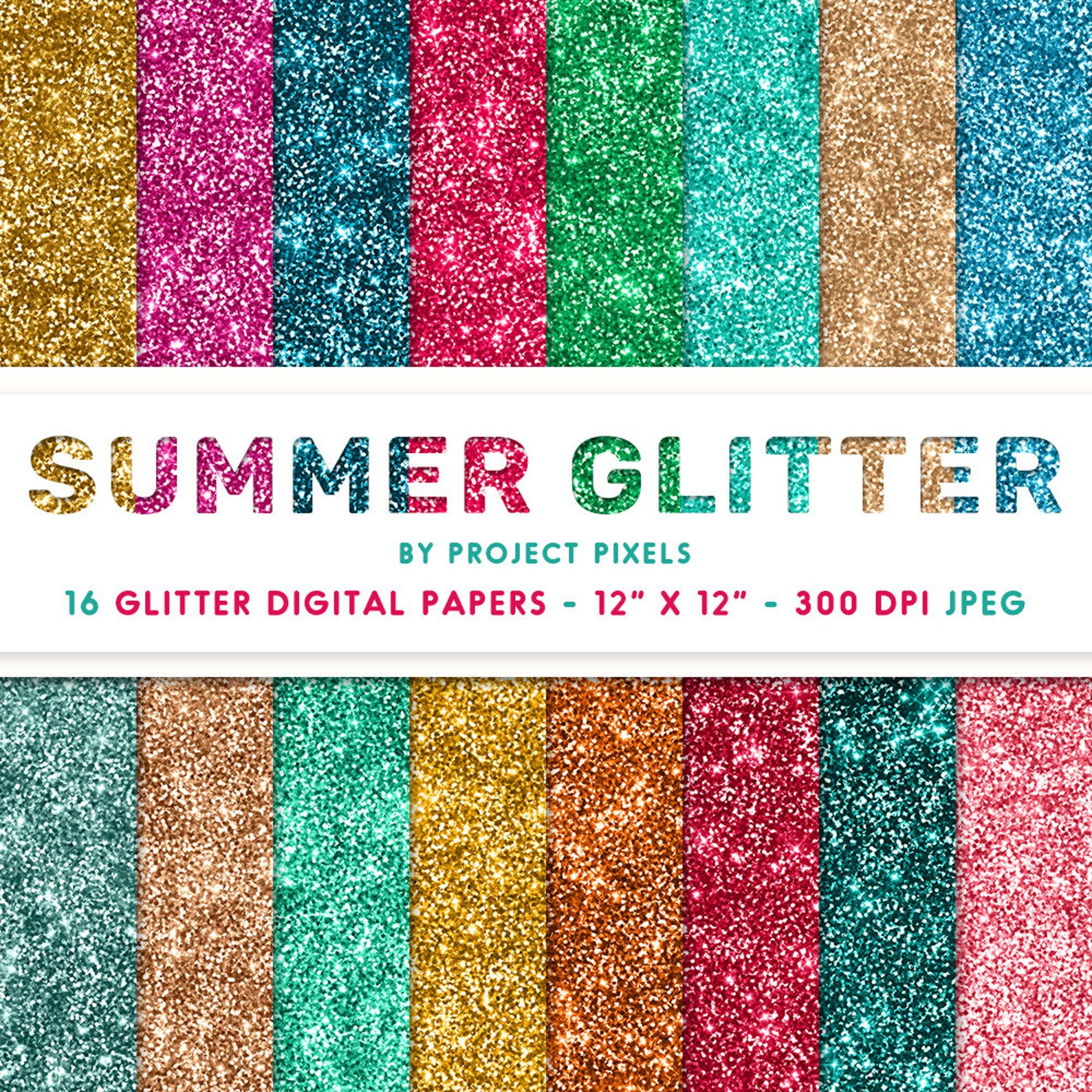 Summer Glitter Digital Paper Glitter Backgrounds Glitter Art - Etsy