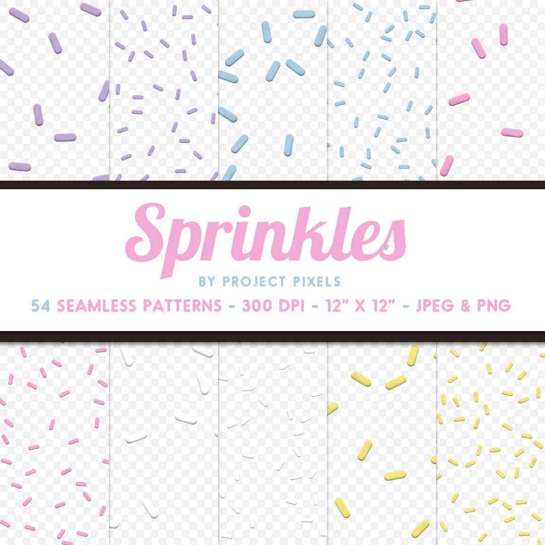 Seamless Sprinkles Patterns Digital Sprinkle Paper Donut - Etsy