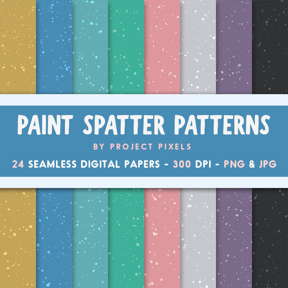 Paint Spatter Patterns Digital Paper Pack Seamless Patterns - Etsy