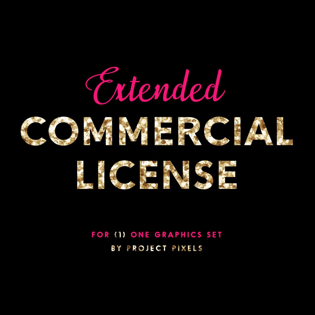 Extended Commercial Use License for 1 Graphic Set - Add on for Digital ...