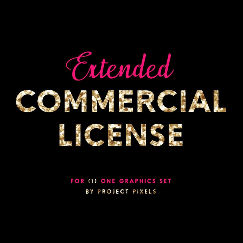Extended Commercial Use License for 1 Graphic Set - Add on for Digital ...