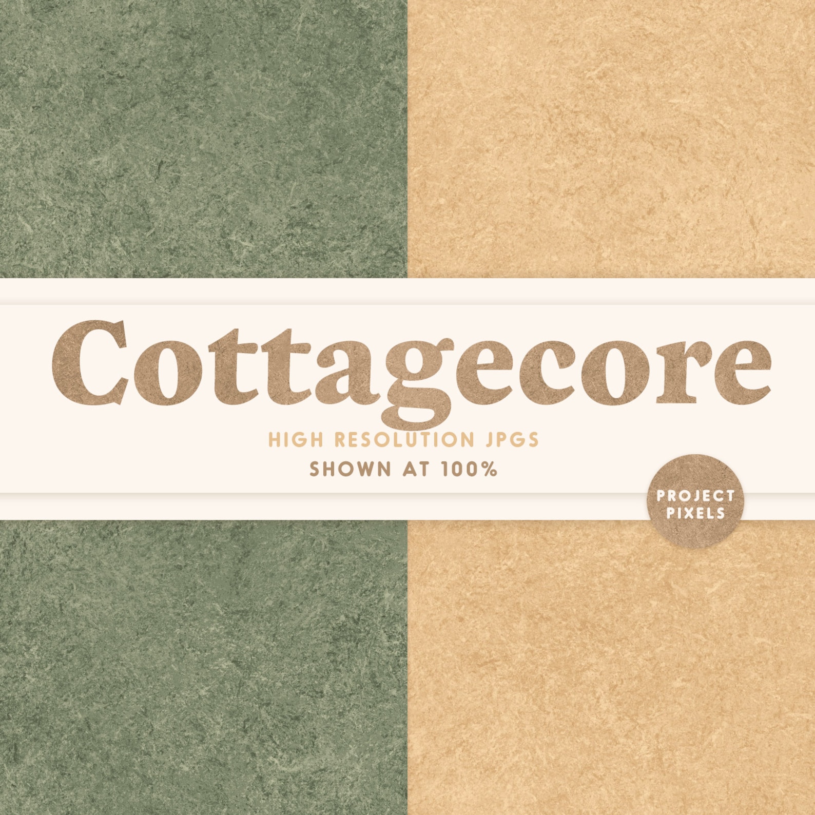 Cottagecore Digital Paper Pack, Earthy Seamless Textures, Natural Color ...