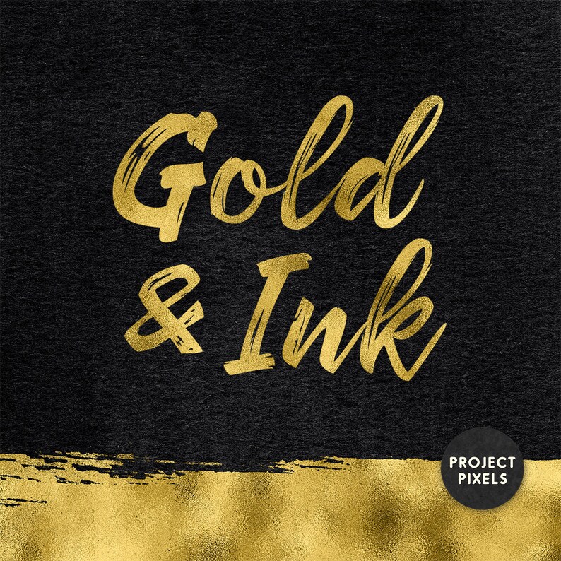 Gold & Ink Grunge Textures, Gold Ink Art Backgrounds, Mixed Media ...