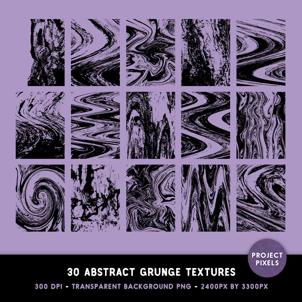 Distortion, Abstract Grunge Textures, Black and White, Grunge ...