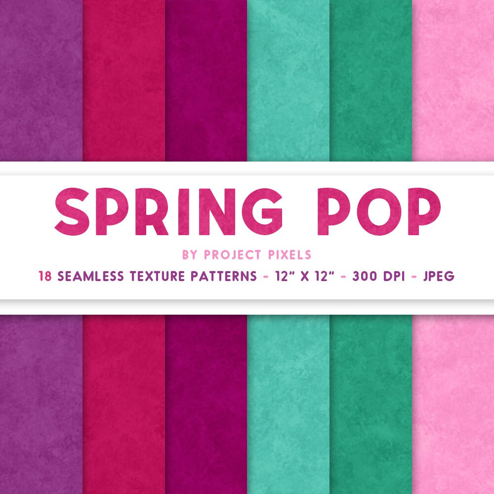 Spring Pop Color Rainbow Paper Pack Digital Art Textures - Etsy