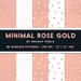 Minimal Rose Gold Seamless Patterns, Digital Paper, Minimal Patterns ...
