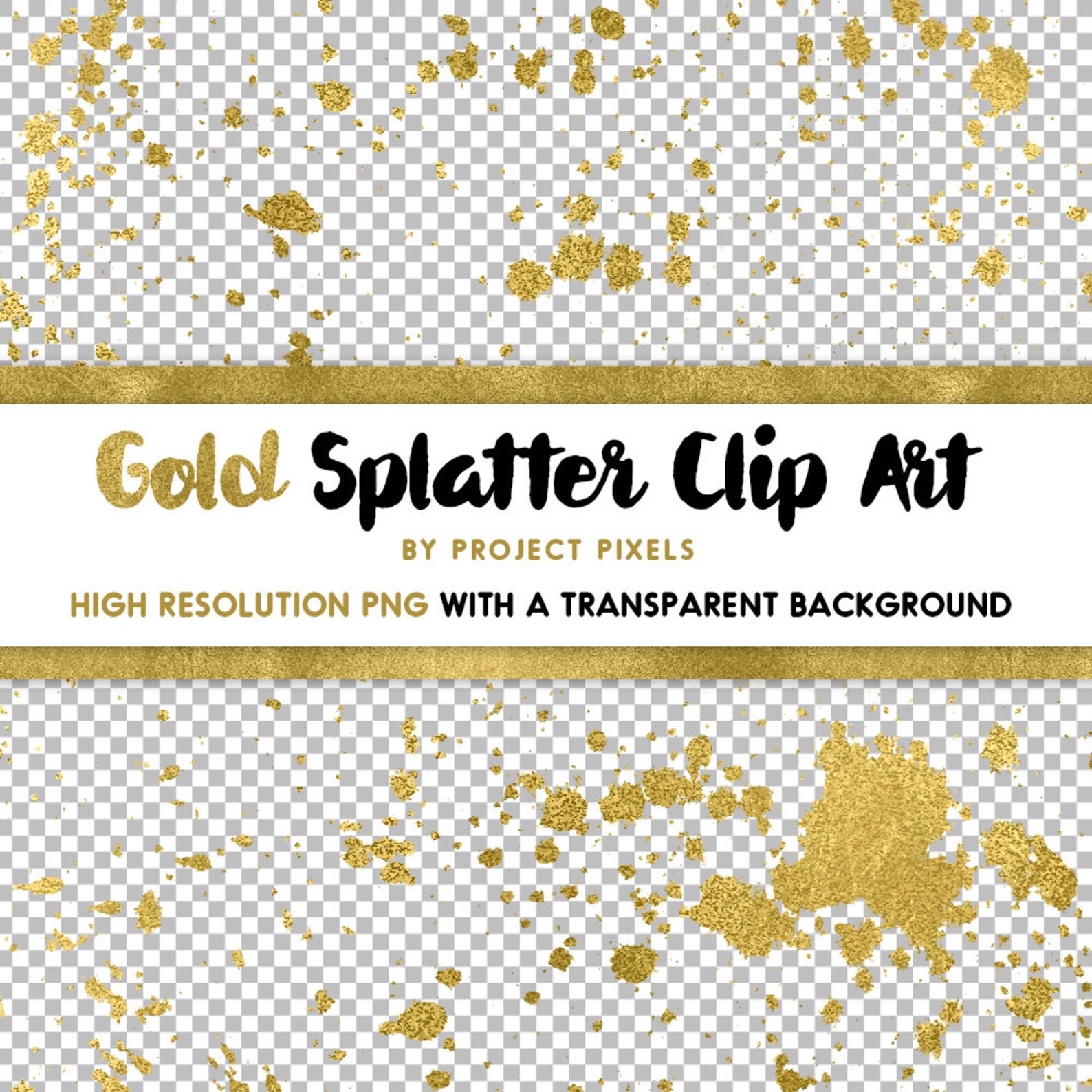 Gold Splatter Clip Art Gold Grunge Clipart Gold Ink Clip - Etsy