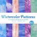 Watercolor Patterns, Seamless Texture Patterns, Digital Paper ...