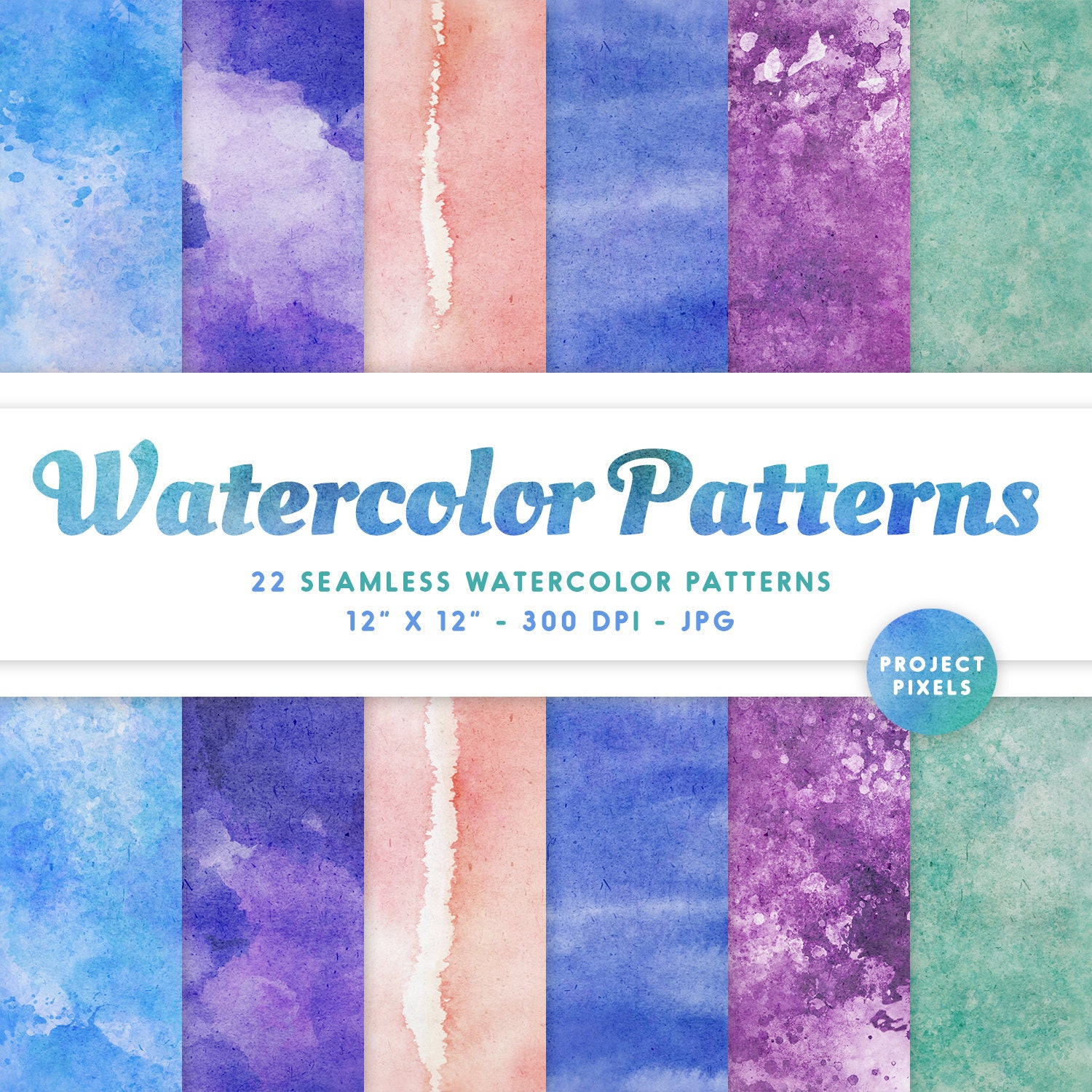 Watercolor Patterns Seamless Texture Patterns Digital Paper | Etsy
