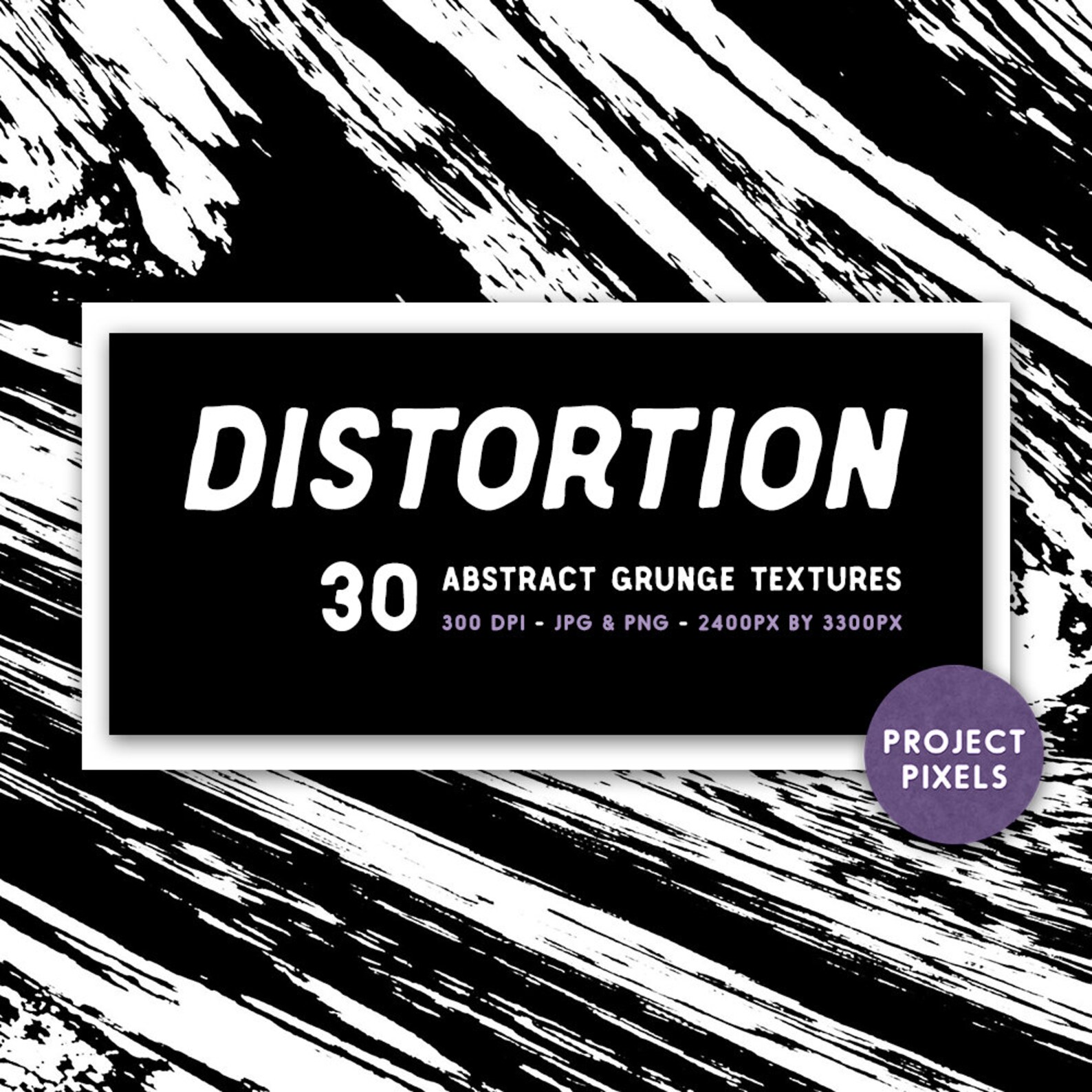 Distortion Abstract Grunge Textures Black and White Grunge - Etsy