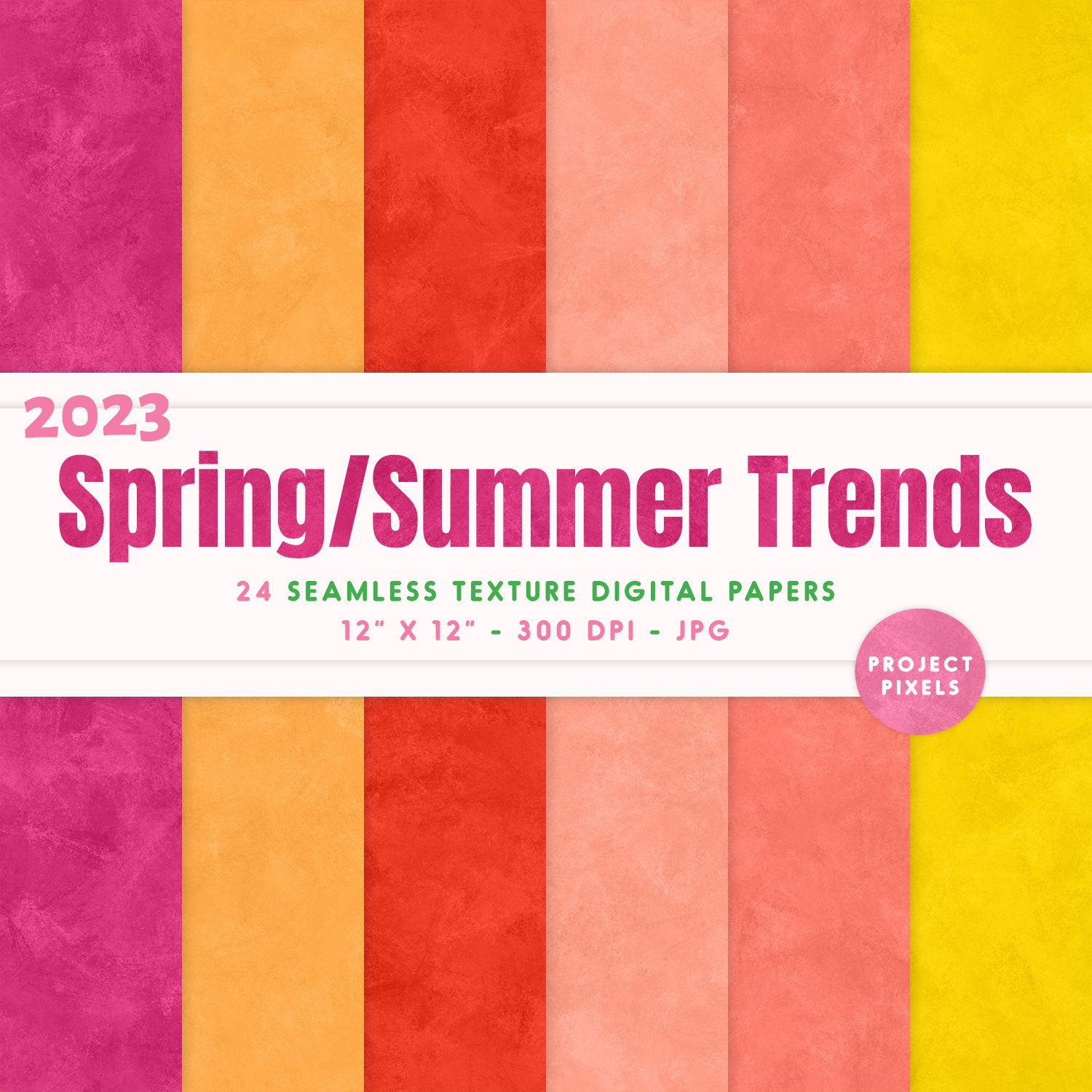 2023 Spring Summer Trends, Digital Paper, Trending Colors, Art Textures ...