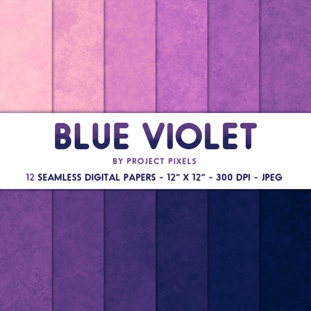 Blue Violet Hues Digital Paper Pack, Purple Textures, Gradient Paper ...