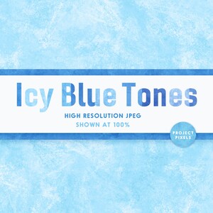 Icy Blue Tones, Seamless Texture Patterns, Gradient Digital Paper ...