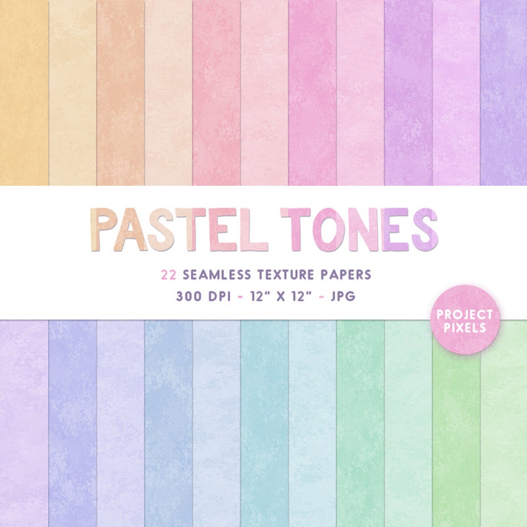Pastel Tones Digital Paper Pack, Pastel Textures, Rainbow Paper ...