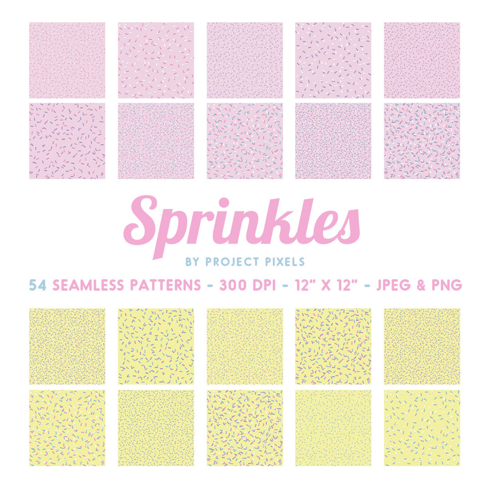 Seamless Sprinkles Patterns Digital Sprinkle Paper Donut - Etsy