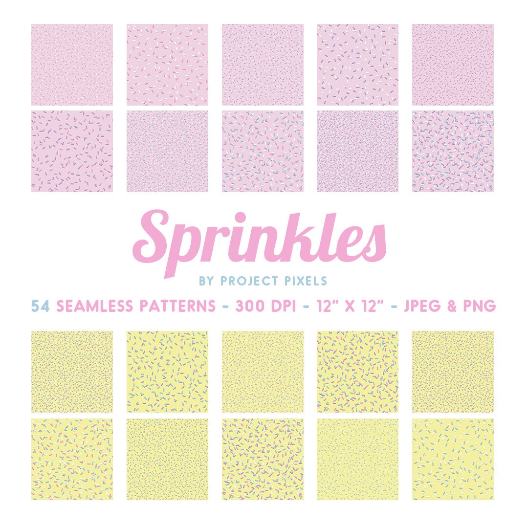 Seamless Sprinkles Patterns Digital Sprinkle Paper Donut - Etsy
