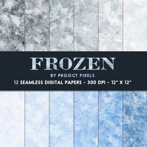 Frozen Digital Paper Ice Texture Winter Art Paper Gradient - Etsy
