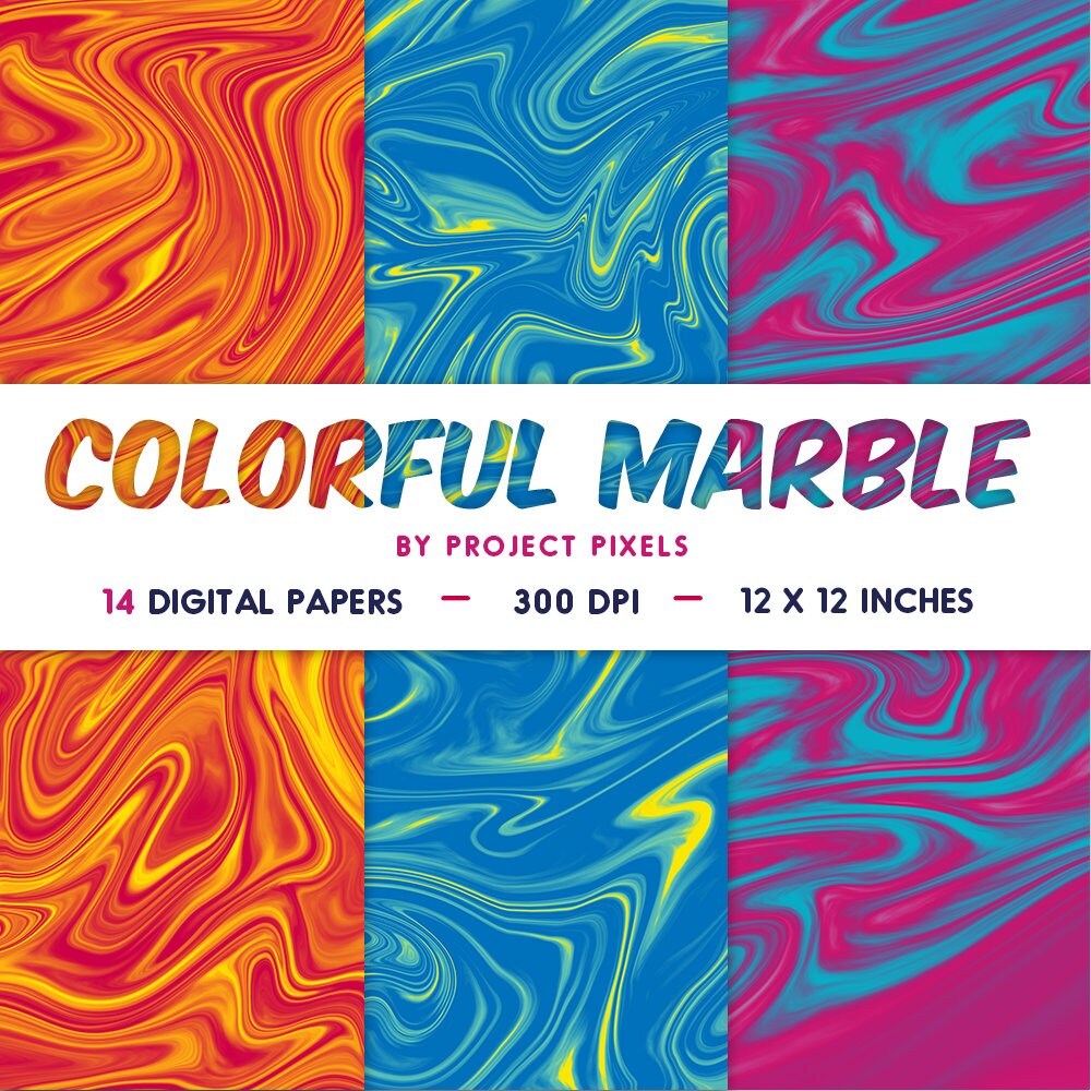 Colorful Marble Digital Paper Abstract Digital Art Marble - Etsy