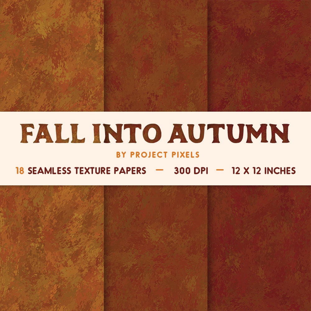 Fall Into Autumn Fall Color Paper Digital Paper Paint | Etsy