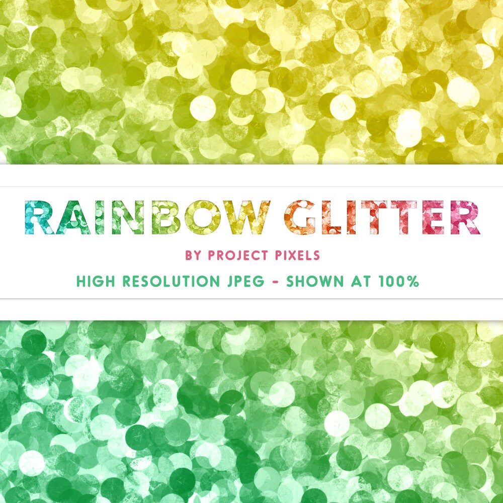 Rainbow Glitter Digital Paper, Rainbow Glitter Textures, Chunky Glitter ...