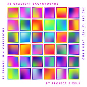 Gradient Frames & Backgrounds, Rainbow Paper, Border Clip Art, Abstract ...
