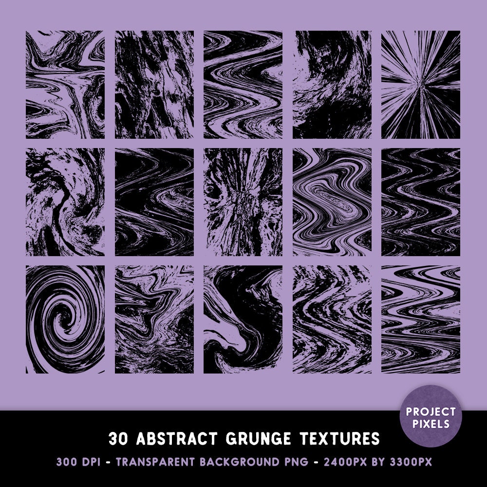 Distortion, Abstract Grunge Textures, Black and White, Grunge ...