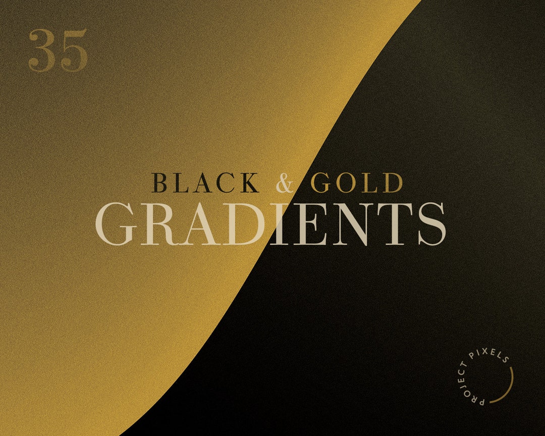 Black and Gold Gradients, Abstract Gradient Backgrounds, Gradient Grain ...