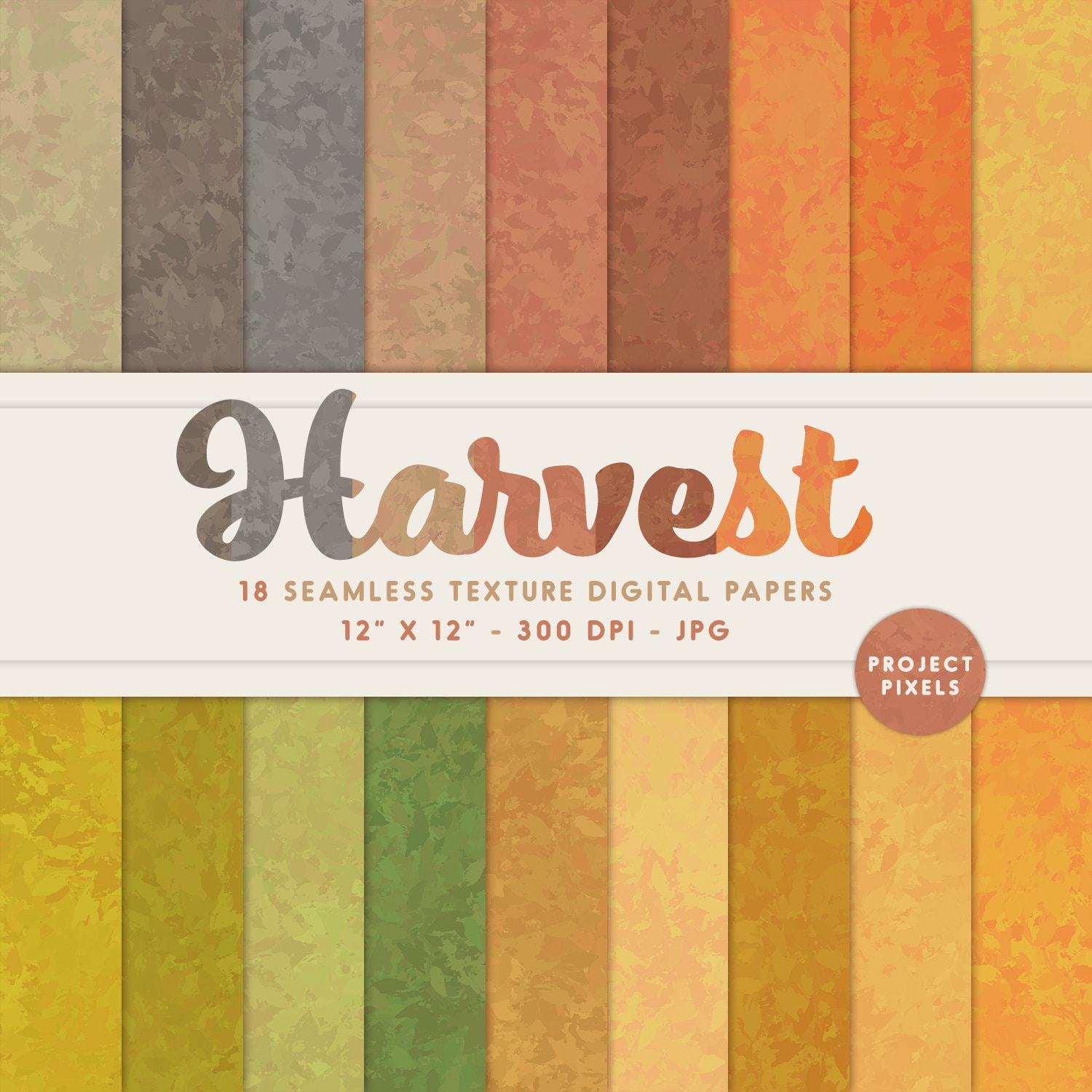 Harvest, Fall Autumn Color Paper, Digital Paper, Paint Texture ...